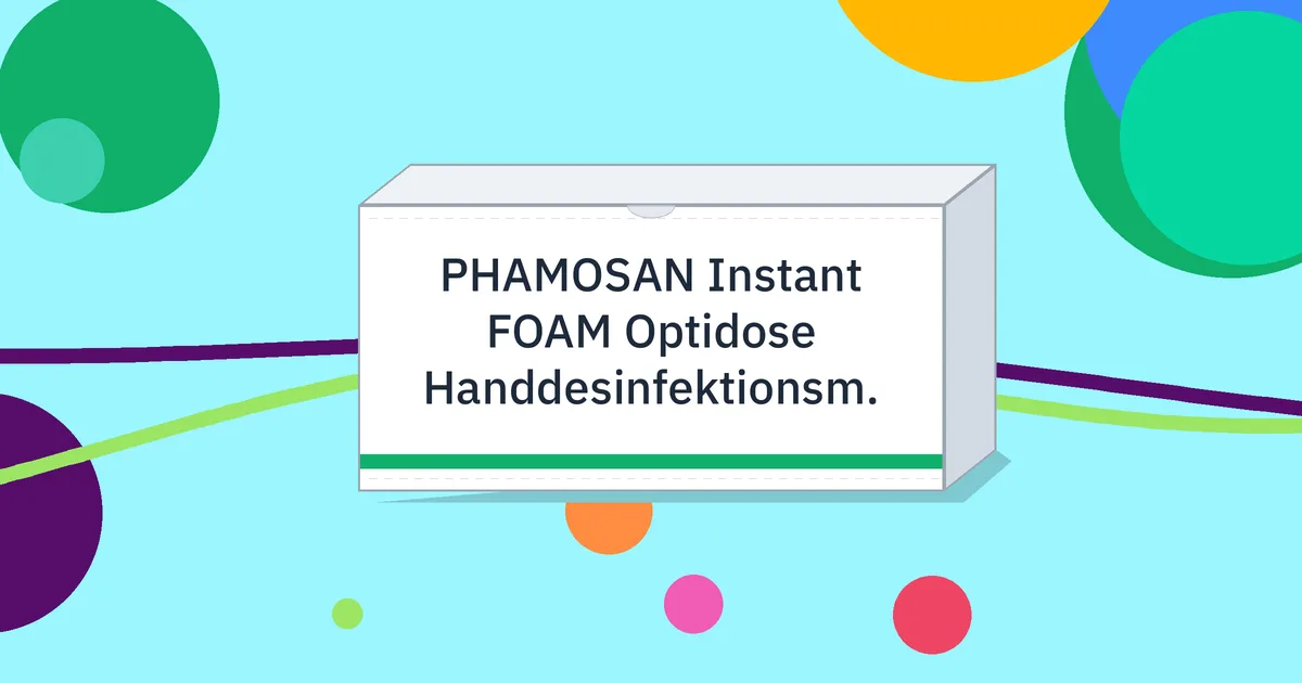Symbolbild: Packung mit der Aufschrift PHAMOSAN Instant FOAM Optidose Handdesinfektionsm. (PZN 19786718) – Verfügbarkeit und Bezug in Apotheken in Frankfurt am Main