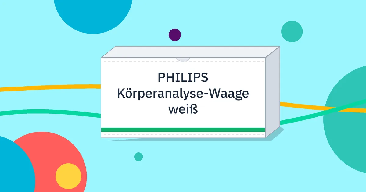 Symbolbild: Packung mit der Aufschrift PHILIPS Körperanalyse-Waage weiß (PZN 10735932) – Verfügbarkeit und Bezug in Apotheken in Frankfurt am Main