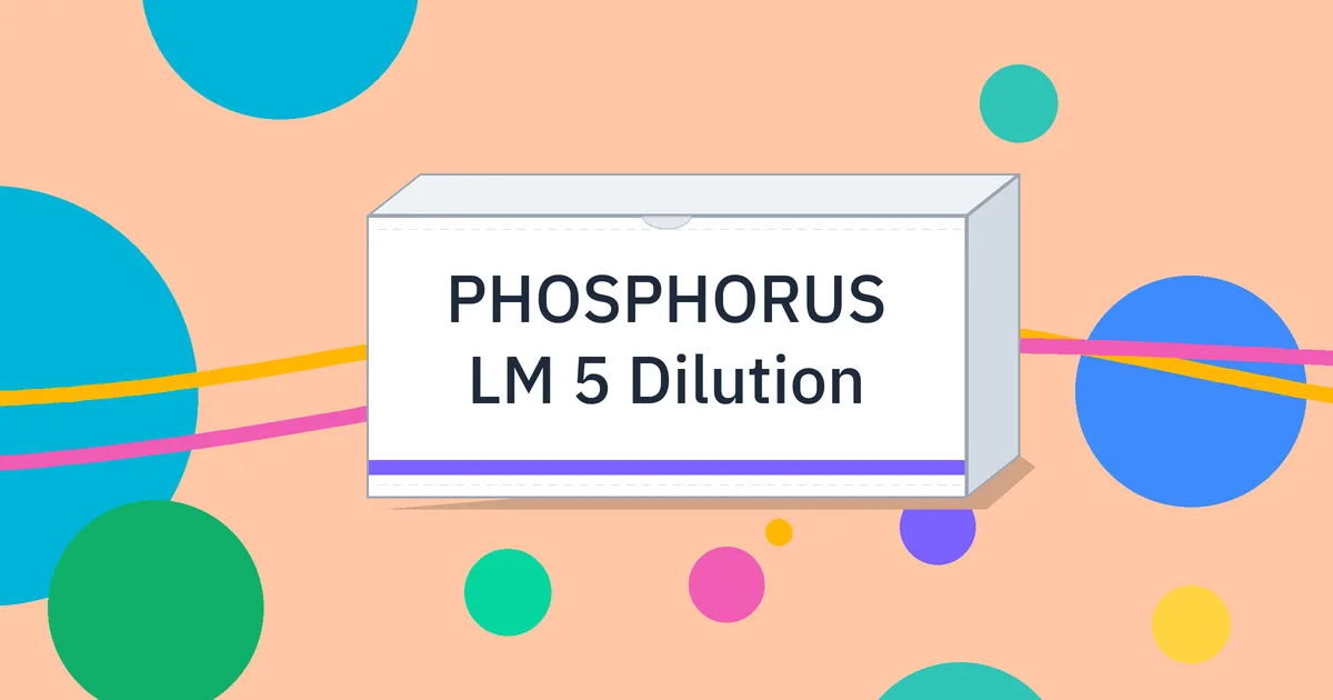 Symbolbild: Packung mit der Aufschrift PHOSPHORUS LM 5 Dilution (PZN 13033981) – Verfügbarkeit und Bezug in Apotheken in Frankfurt am Main