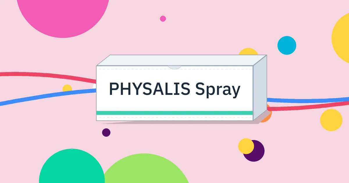 Symbolbild: Packung mit der Aufschrift PHYSALIS Spray (PZN 16571561) – Verfügbarkeit und Bezug in Apotheken in Frankfurt am Main