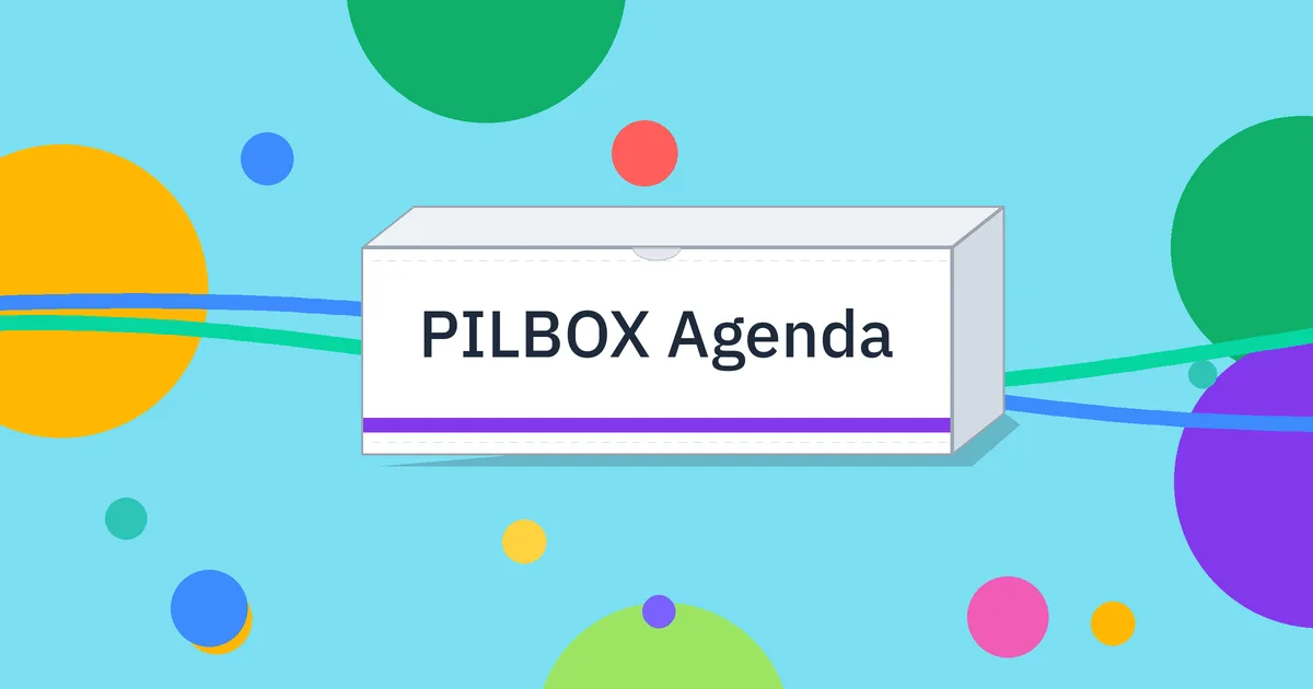 Symbolbild: Packung mit der Aufschrift PILBOX Agenda (PZN 06877862) – Verfügbarkeit und Bezug in Apotheken in Frankfurt am Main
