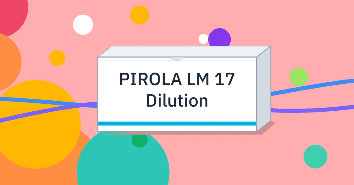 Symbolbild: Packung mit der Aufschrift PIROLA LM 17 Dilution (PZN 13645365) – Verfügbarkeit und Bezug in Apotheken in Frankfurt am Main