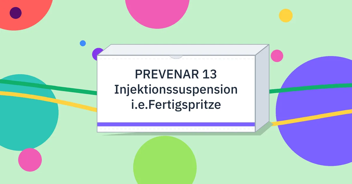 Symbolbild: Packung mit der Aufschrift PREVENAR 13 Injektionssuspension i.e.Fertigspritze (PZN 18076245) – Verfügbarkeit und Bezug in Apotheken in Frankfurt am Main
