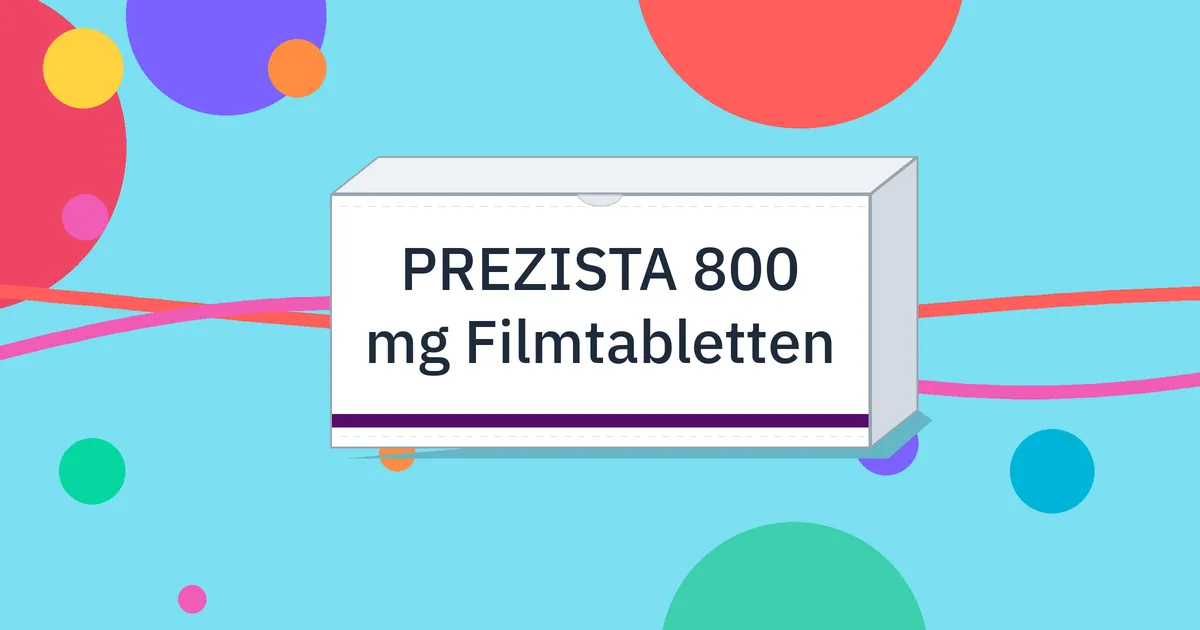 Symbolbild: Packung mit der Aufschrift PREZISTA 800 mg Filmtabletten (PZN 10193000) – Verfügbarkeit und Bezug in Apotheken in Frankfurt am Main