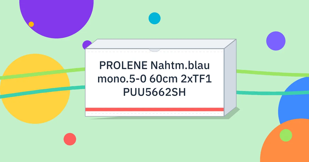 Symbolbild: Packung mit der Aufschrift PROLENE Nahtm.blau mono.5-0 60cm 2xTF1 PUU5662SH (PZN 20913760) – Verfügbarkeit und Bezug in Apotheken in Frankfurt am Main