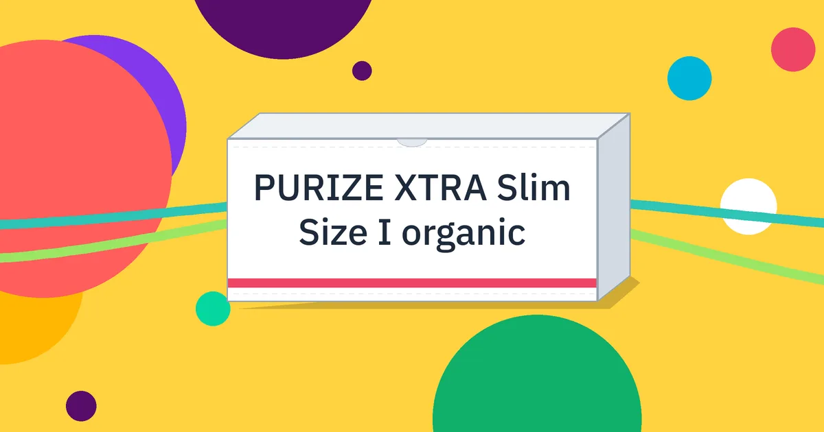 Symbolbild: Packung mit der Aufschrift PURIZE XTRA Slim Size I organic (PZN 20294251) – Verfügbarkeit und Bezug in Apotheken in Frankfurt am Main