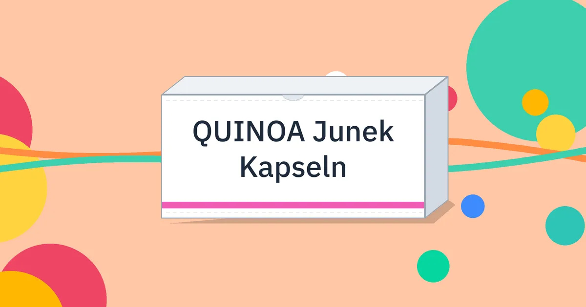 Symbolbild: Packung mit der Aufschrift QUINOA Junek Kapseln (PZN 01003578) – Verfügbarkeit und Bezug in Apotheken in Frankfurt am Main