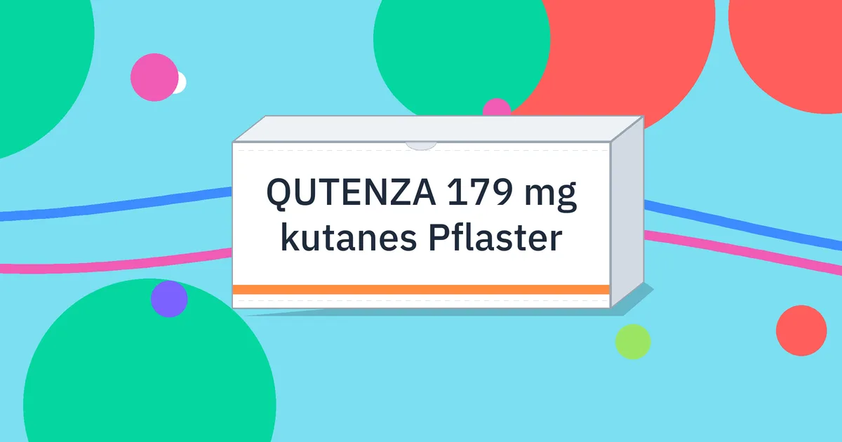 Symbolbild: Packung mit der Aufschrift QUTENZA 179 mg kutanes Pflaster (PZN 14307280) – Verfügbarkeit und Bezug in Apotheken in Frankfurt am Main