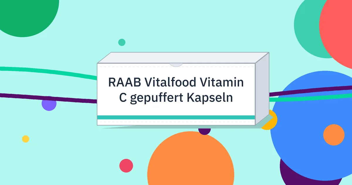 Symbolbild: Packung mit der Aufschrift RAAB Vitalfood Vitamin C gepuffert Kapseln (PZN 20739115) – Verfügbarkeit und Bezug in Apotheken in Frankfurt am Main