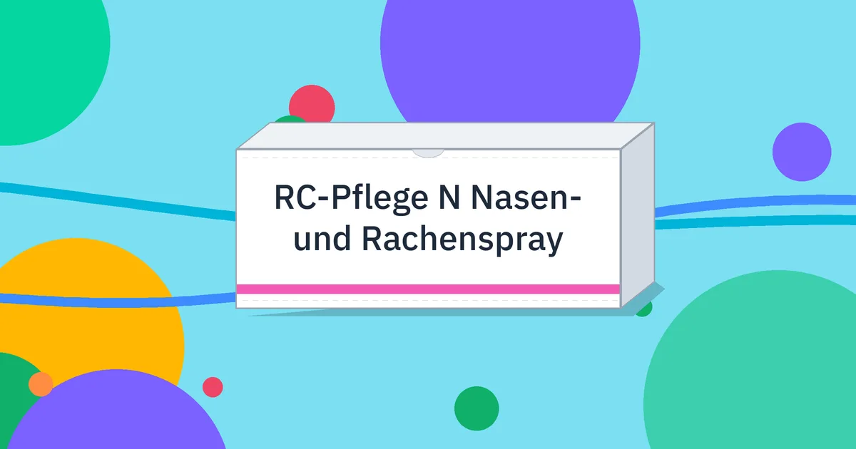 Symbolbild: Packung mit der Aufschrift RC-Pflege N Nasen- und Rachenspray (PZN 06415162) – Verfügbarkeit und Bezug in Apotheken in Frankfurt am Main