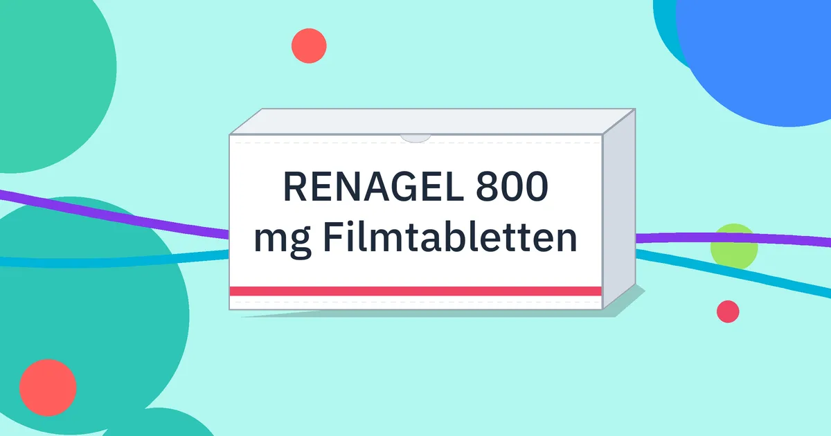 Symbolbild: Packung mit der Aufschrift RENAGEL 800 mg Filmtabletten (PZN 00218621) – Verfügbarkeit und Bezug in Apotheken in Frankfurt am Main