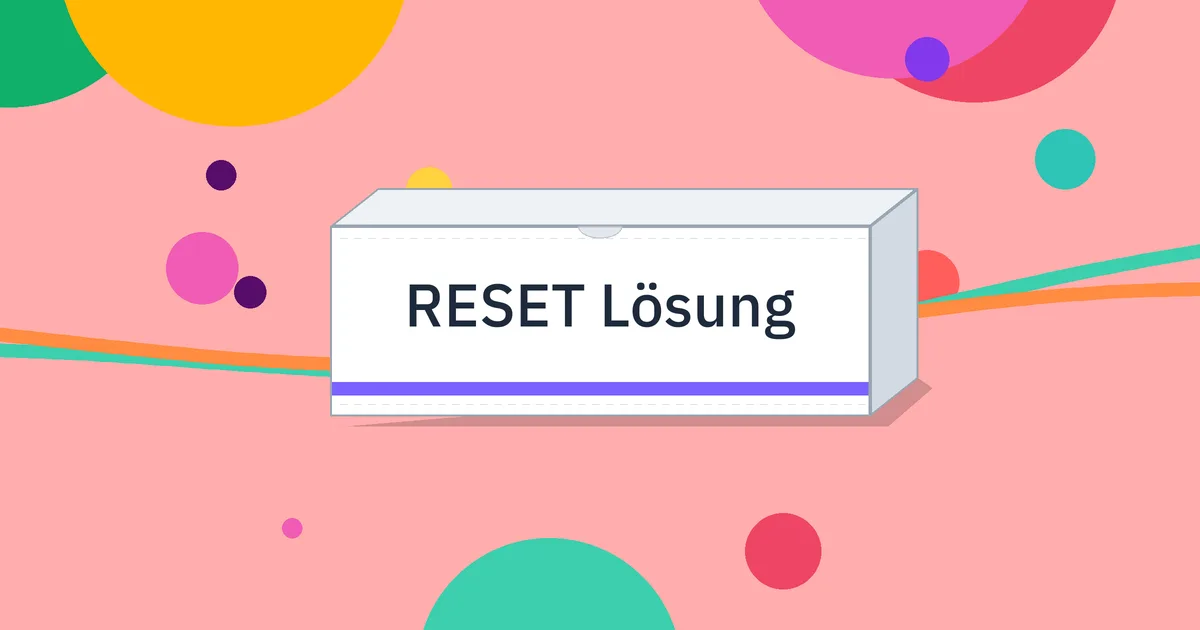 Symbolbild: Packung mit der Aufschrift RESET Lösung (PZN 05021834) – Verfügbarkeit und Bezug in Apotheken in Frankfurt am Main