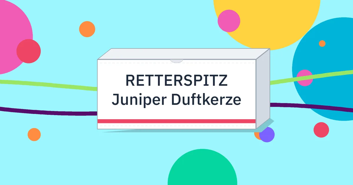 Symbolbild: Packung mit der Aufschrift RETTERSPITZ Juniper Duftkerze (PZN 17868263) – Verfügbarkeit und Bezug in Apotheken in Frankfurt am Main