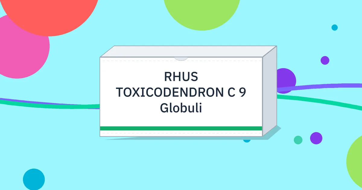 Symbolbild: Packung mit der Aufschrift RHUS TOXICODENDRON C 9 Globuli (PZN 07178876) – Verfügbarkeit und Bezug in Apotheken in Frankfurt am Main