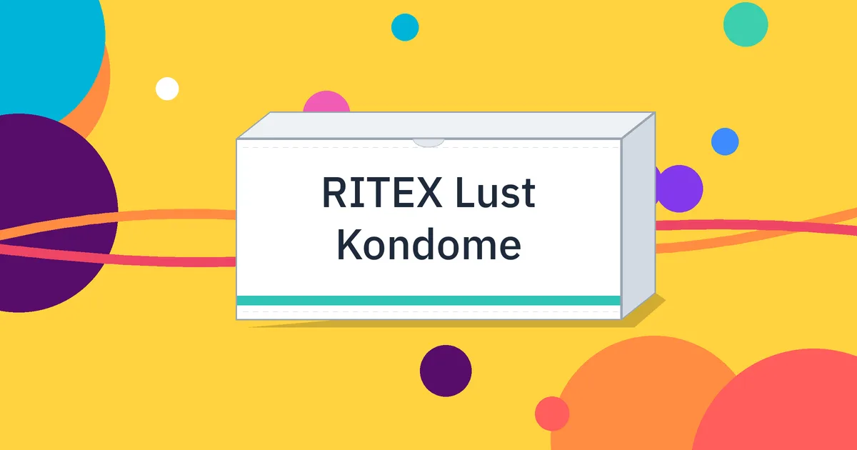 Symbolbild: Packung mit der Aufschrift RITEX Lust Kondome (PZN 01086529) – Verfügbarkeit und Bezug in Apotheken in Frankfurt am Main