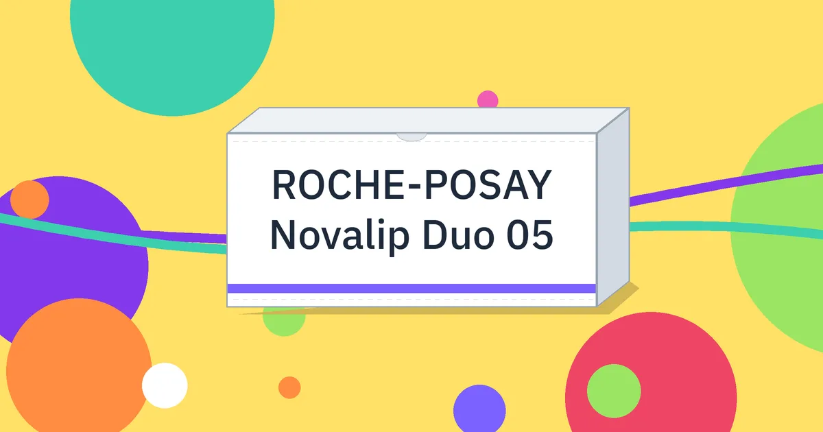 Symbolbild: Packung mit der Aufschrift ROCHE-POSAY Novalip Duo 05 (PZN 09394093) – Verfügbarkeit und Bezug in Apotheken in Frankfurt am Main
