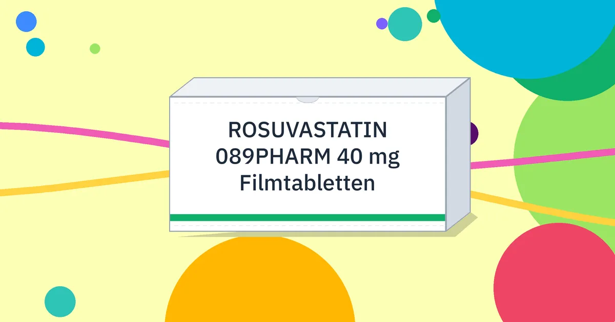 Symbolbild: Packung mit der Aufschrift ROSUVASTATIN 089PHARM 40 mg Filmtabletten (PZN 20329268) – Verfügbarkeit und Bezug in Apotheken in Frankfurt am Main