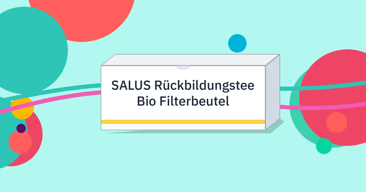 Symbolbild: Packung mit der Aufschrift SALUS Rückbildungstee Bio Filterbeutel (PZN 19761167) – Verfügbarkeit und Bezug in Apotheken in Frankfurt am Main
