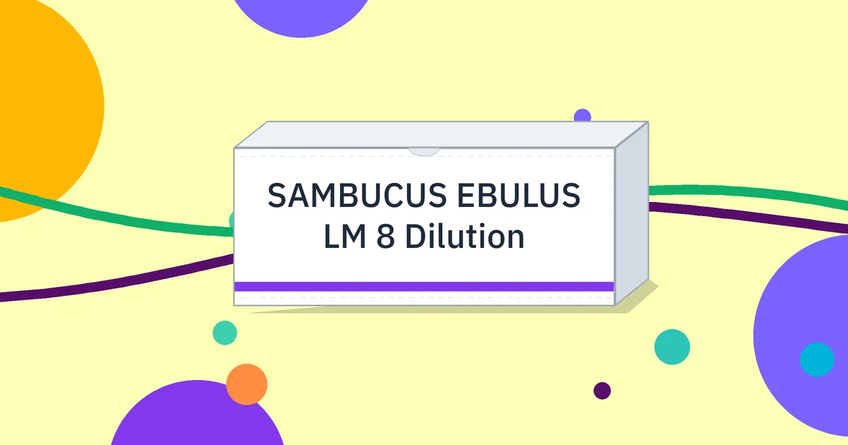 Symbolbild: Packung mit der Aufschrift SAMBUCUS EBULUS LM 8 Dilution (PZN 13180363) – Verfügbarkeit und Bezug in Apotheken in Frankfurt am Main