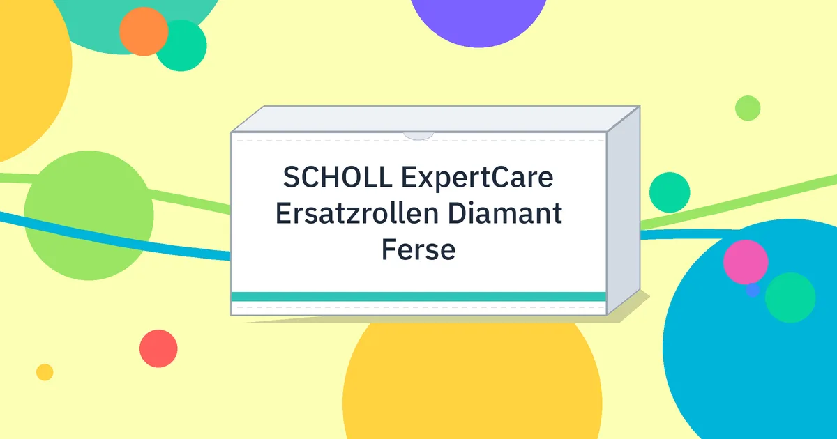 Symbolbild: Packung mit der Aufschrift SCHOLL ExpertCare Ersatzrollen Diamant Ferse (PZN 18296627) – Verfügbarkeit und Bezug in Apotheken in Frankfurt am Main