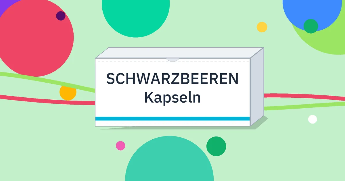 Symbolbild: Packung mit der Aufschrift SCHWARZBEEREN Kapseln (PZN 02262276) – Verfügbarkeit und Bezug in Apotheken in Frankfurt am Main