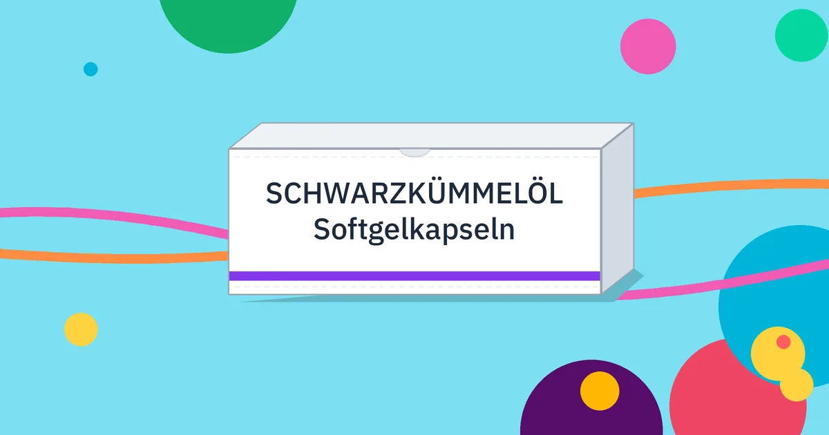 Symbolbild: Packung mit der Aufschrift SCHWARZKÜMMELÖL Softgelkapseln (PZN 19778699) – Verfügbarkeit und Bezug in Apotheken in Frankfurt am Main