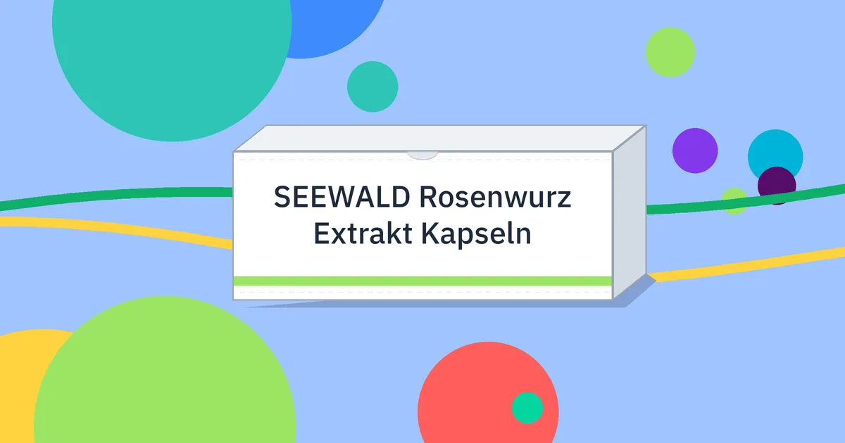 Symbolbild: Packung mit der Aufschrift SEEWALD Rosenwurz Extrakt Kapseln (PZN 19546196) – Verfügbarkeit und Bezug in Apotheken in Frankfurt am Main