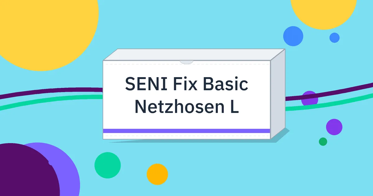 Symbolbild: Packung mit der Aufschrift SENI Fix Basic Netzhosen L (PZN 14042189) – Verfügbarkeit und Bezug in Apotheken in Frankfurt am Main