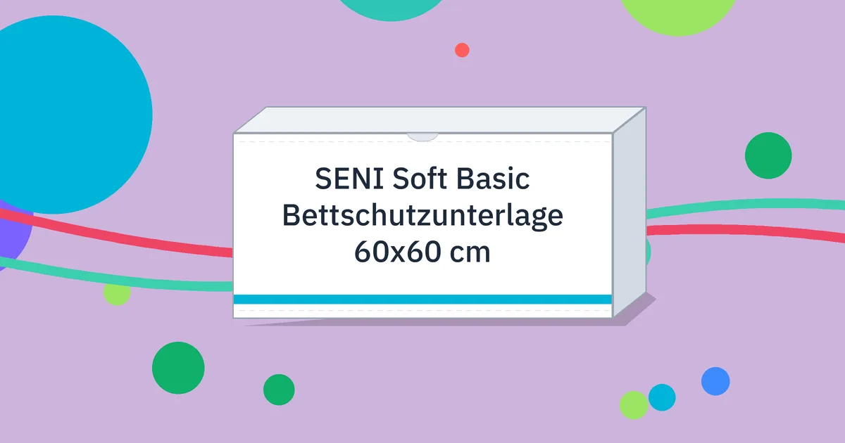 Symbolbild: Packung mit der Aufschrift SENI Soft Basic Bettschutzunterlage 60x60 cm (PZN 03175935) – Verfügbarkeit und Bezug in Apotheken in Frankfurt am Main