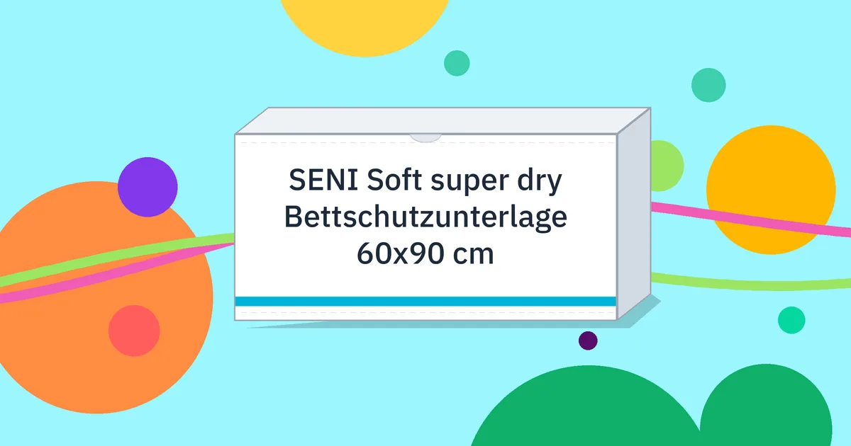 Symbolbild: Packung mit der Aufschrift SENI Soft super dry Bettschutzunterlage 60x90 cm (PZN 20024020) – Verfügbarkeit und Bezug in Apotheken in Frankfurt am Main