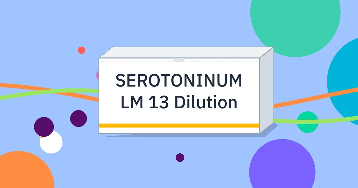 Symbolbild: Packung mit der Aufschrift SEROTONINUM LM 13 Dilution (PZN 13188838) – Verfügbarkeit und Bezug in Apotheken in Frankfurt am Main