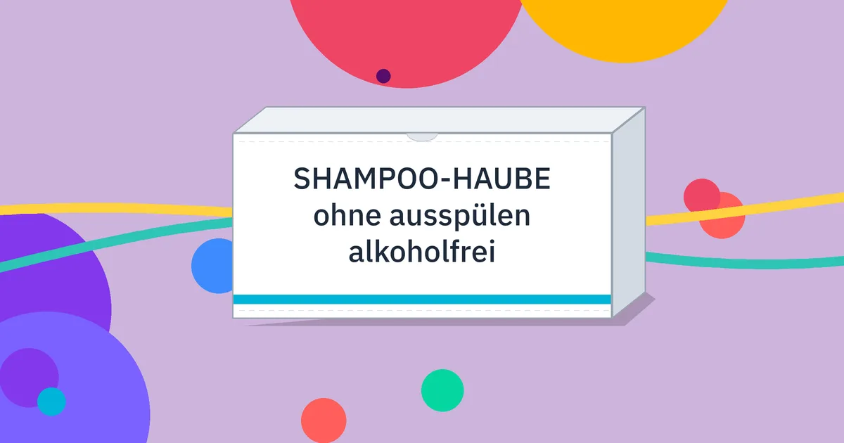Symbolbild: Packung mit der Aufschrift SHAMPOO-HAUBE ohne ausspülen alkoholfrei (PZN 16034509) – Verfügbarkeit und Bezug in Apotheken in Frankfurt am Main