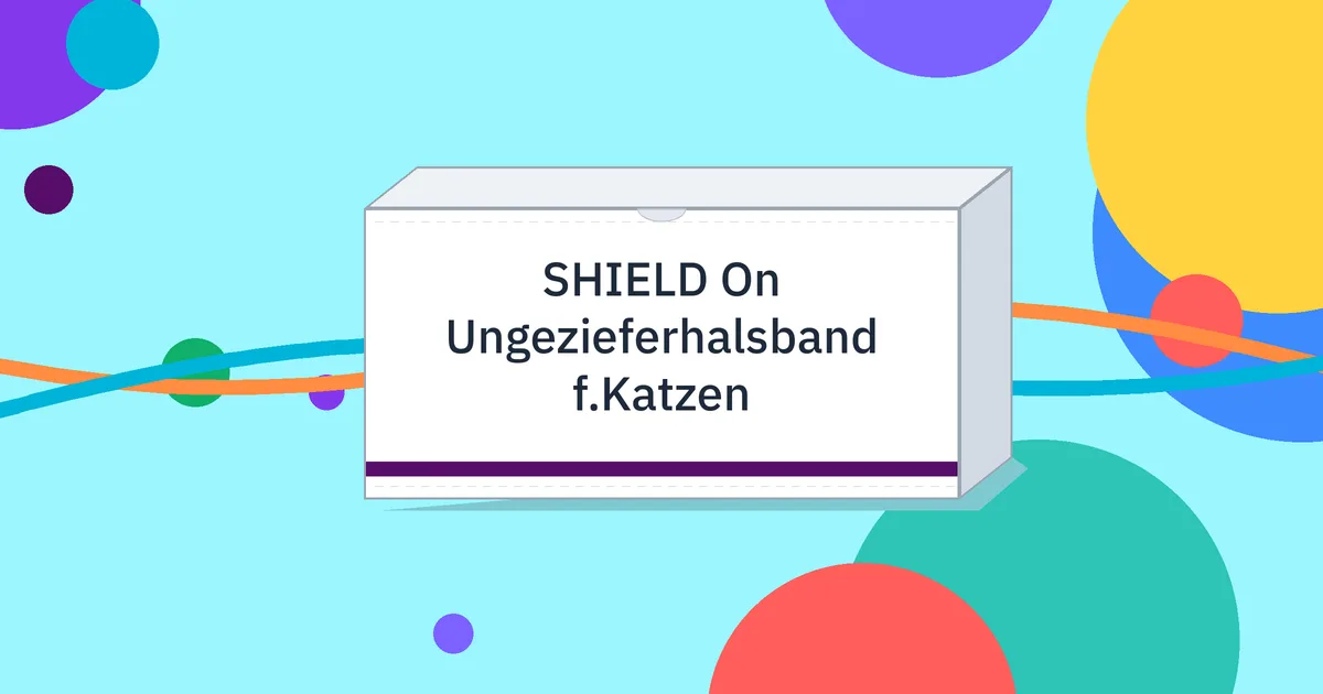 Symbolbild: Packung mit der Aufschrift SHIELD On Ungezieferhalsband f.Katzen (PZN 20014010) – Verfügbarkeit und Bezug in Apotheken in Frankfurt am Main