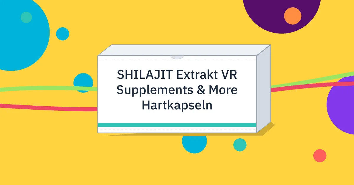 Symbolbild: Packung mit der Aufschrift SHILAJIT Extrakt VR Supplements & More Hartkapseln (PZN 20622181) – Verfügbarkeit und Bezug in Apotheken in Frankfurt am Main