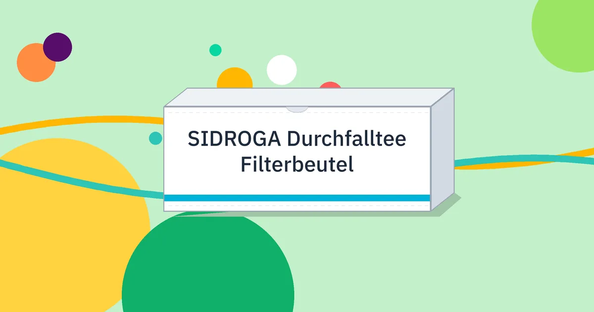 Symbolbild: Packung mit der Aufschrift SIDROGA Durchfalltee Filterbeutel (PZN 18241164) – Verfügbarkeit und Bezug in Apotheken in Frankfurt am Main