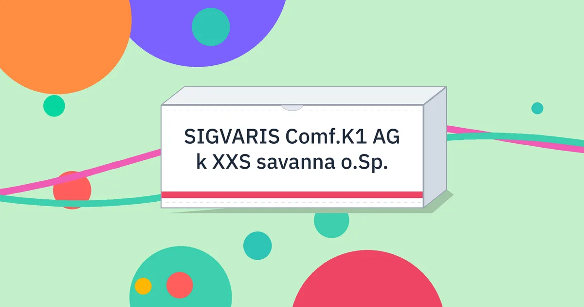 Symbolbild: Packung mit der Aufschrift SIGVARIS Comf.K1 AG k XXS savanna o.Sp. (PZN 17095074) – Verfügbarkeit und Bezug in Apotheken in Frankfurt am Main