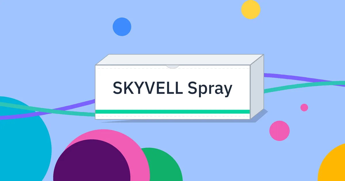 Symbolbild: Packung mit der Aufschrift SKYVELL Spray (PZN 12425472) – Verfügbarkeit und Bezug in Apotheken in Frankfurt am Main