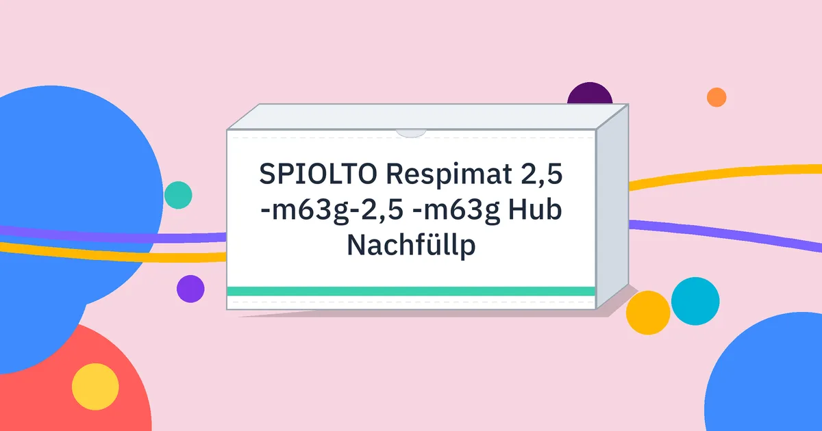 Symbolbild: Packung mit der Aufschrift SPIOLTO Respimat 2,5 -m63g-2,5 -m63g Hub Nachfüllp (PZN 18364582) – Verfügbarkeit und Bezug in Apotheken in Frankfurt am Main