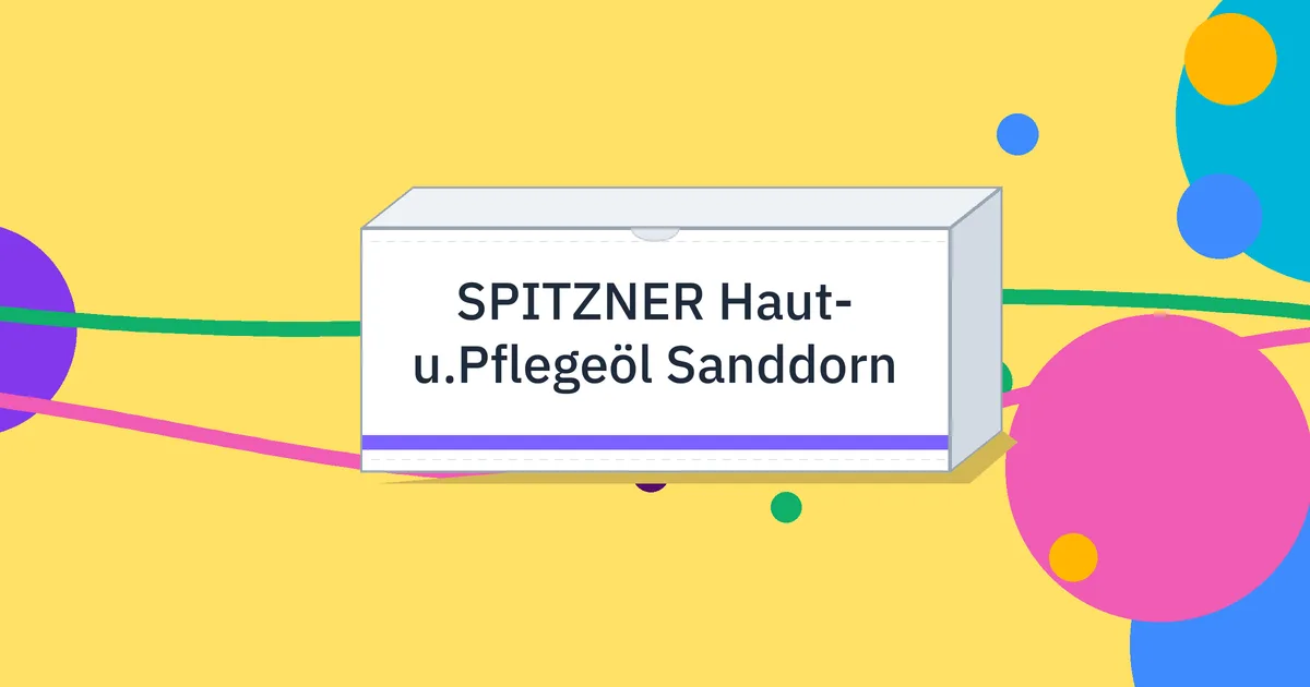 Symbolbild: Packung mit der Aufschrift SPITZNER Haut- u.Pflegeöl Sanddorn (PZN 19389029) – Verfügbarkeit und Bezug in Apotheken in Frankfurt am Main