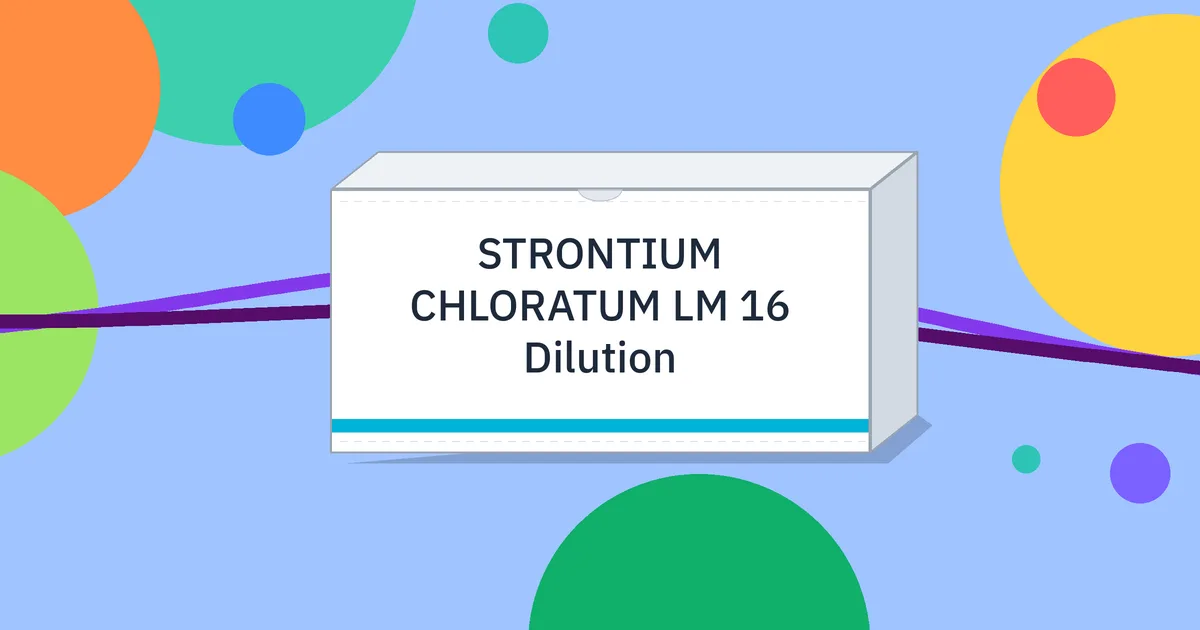 Symbolbild: Packung mit der Aufschrift STRONTIUM CHLORATUM LM 16 Dilution (PZN 13203584) – Verfügbarkeit und Bezug in Apotheken in Frankfurt am Main