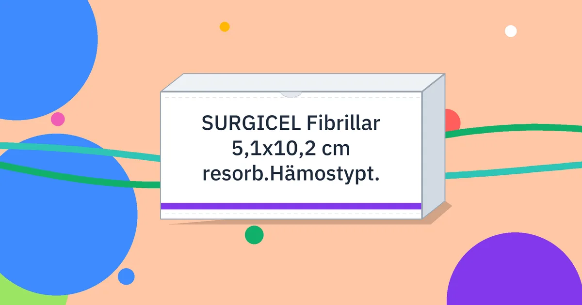 Symbolbild: Packung mit der Aufschrift SURGICEL Fibrillar 5,1x10,2 cm resorb.Hämostypt. (PZN 18799104) – Verfügbarkeit und Bezug in Apotheken in Frankfurt am Main