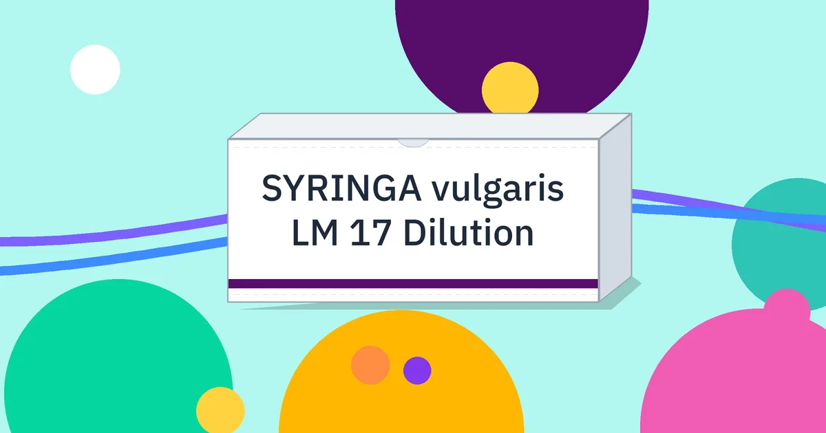 Symbolbild: Packung mit der Aufschrift SYRINGA vulgaris LM 17 Dilution (PZN 13685583) – Verfügbarkeit und Bezug in Apotheken in Frankfurt am Main