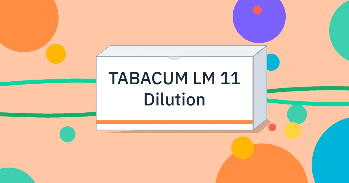 Symbolbild: Packung mit der Aufschrift TABACUM LM 11 Dilution (PZN 13212577) – Verfügbarkeit und Bezug in Apotheken in Frankfurt am Main