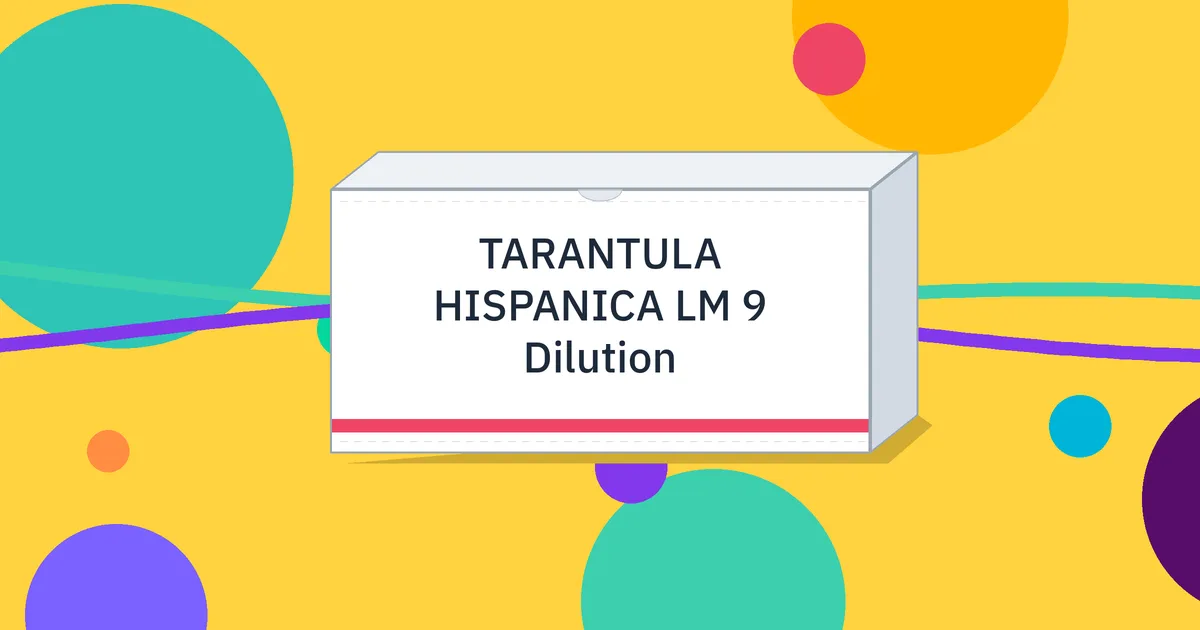 Symbolbild: Packung mit der Aufschrift TARANTULA HISPANICA LM 9 Dilution (PZN 10407926) – Verfügbarkeit und Bezug in Apotheken in Frankfurt am Main