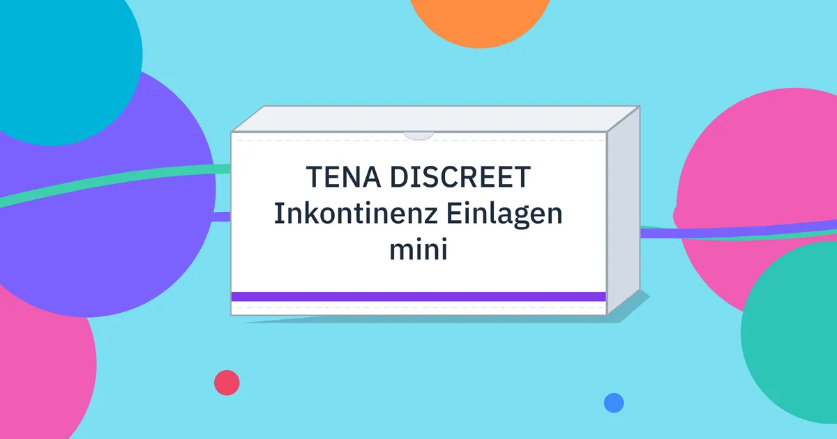 Symbolbild: Packung mit der Aufschrift TENA DISCREET Inkontinenz Einlagen mini (PZN 17981083) – Verfügbarkeit und Bezug in Apotheken in Frankfurt am Main