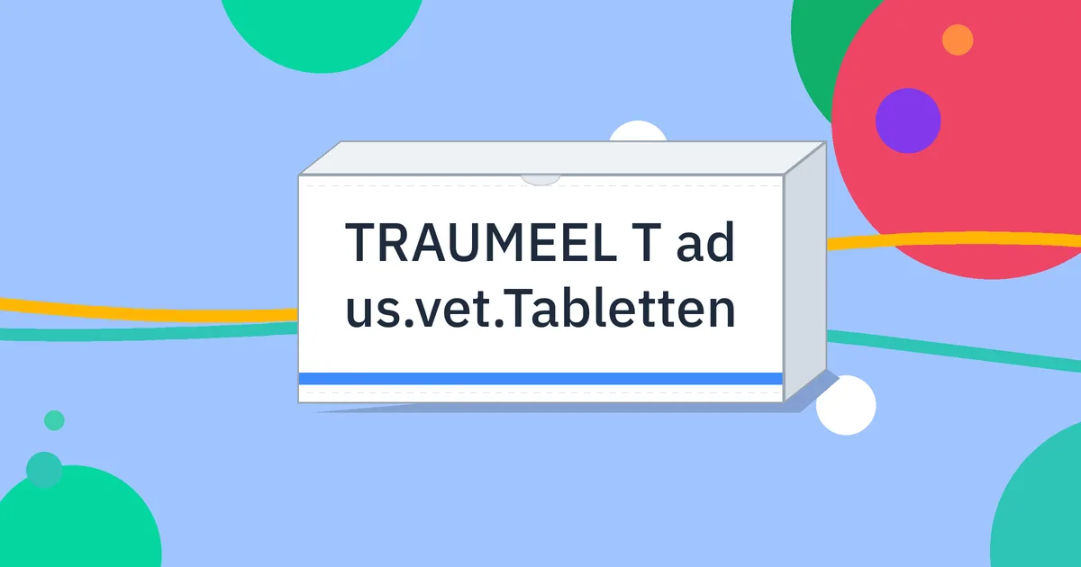 Symbolbild: Packung mit der Aufschrift TRAUMEEL T ad us.vet.Tabletten (PZN 04055647) – Verfügbarkeit und Bezug in Apotheken in Frankfurt am Main