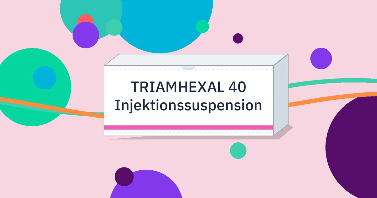 Symbolbild: Packung mit der Aufschrift TRIAMHEXAL 40 Injektionssuspension (PZN 03294829) – Verfügbarkeit und Bezug in Apotheken in Frankfurt am Main