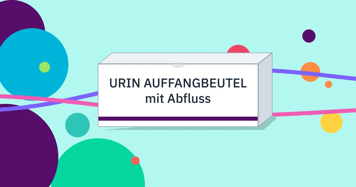 Symbolbild: Packung mit der Aufschrift URIN AUFFANGBEUTEL mit Abfluss (PZN 01739919) – Verfügbarkeit und Bezug in Apotheken in Frankfurt am Main