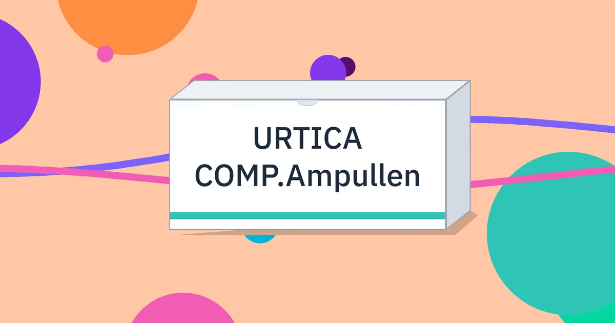 Symbolbild: Packung mit der Aufschrift URTICA COMP.Ampullen (PZN 01752357) – Verfügbarkeit und Bezug in Apotheken in Frankfurt am Main