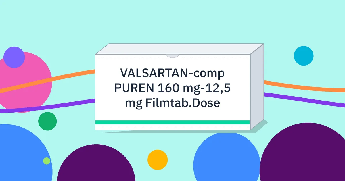 Symbolbild: Packung mit der Aufschrift VALSARTAN-comp PUREN 160 mg-12,5 mg Filmtab.Dose (PZN 14057883) – Verfügbarkeit und Bezug in Apotheken in Frankfurt am Main